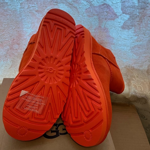 UGG | Shoes | Uggs Classic Mini Side Logo Ii Hazard Orange | Poshmark